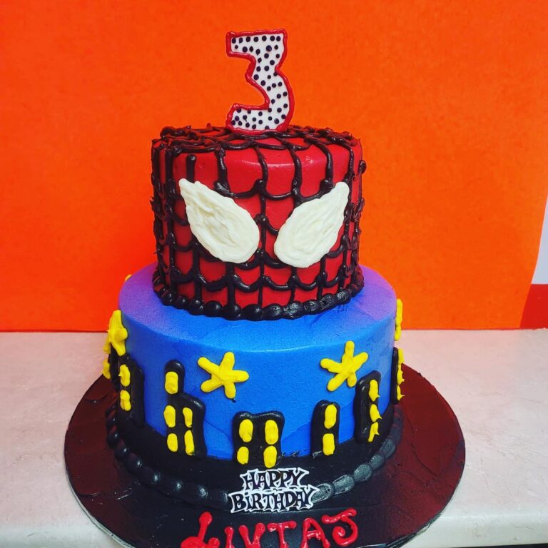 Custom 3rd Birthday Spiderman Cake
